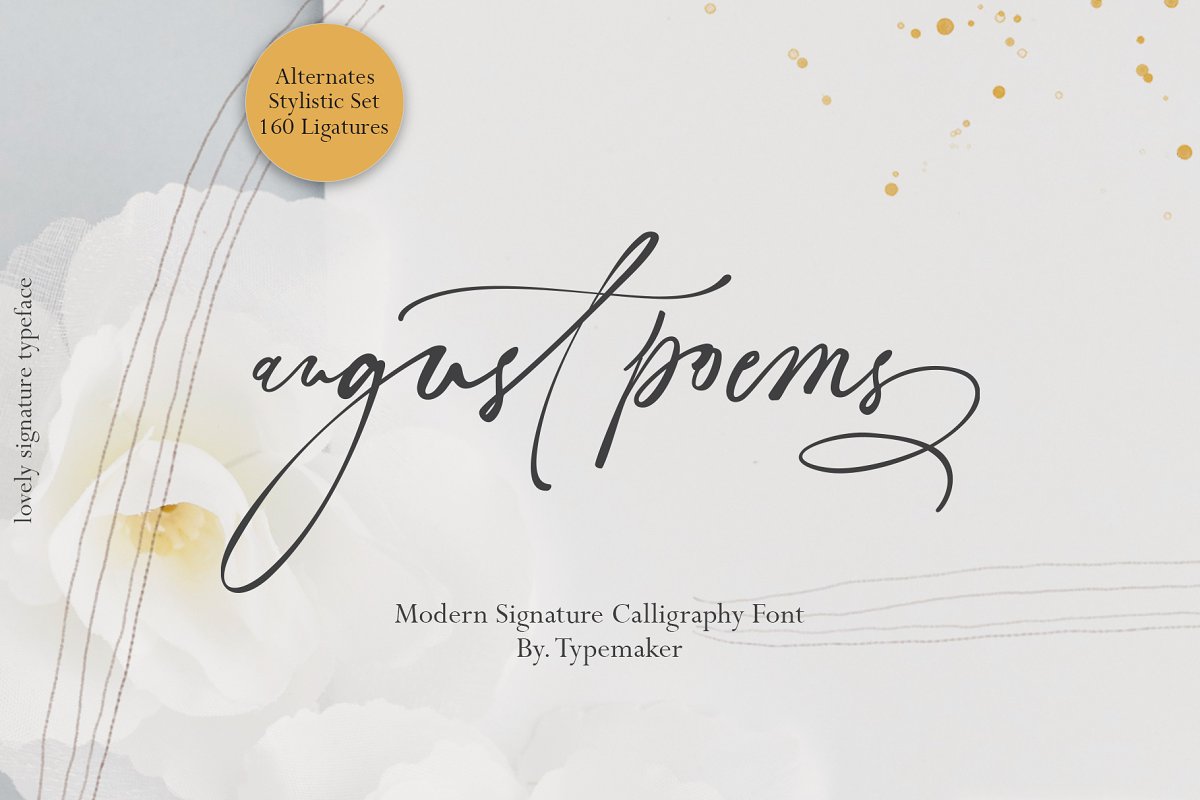 August Poems Digital Font Download