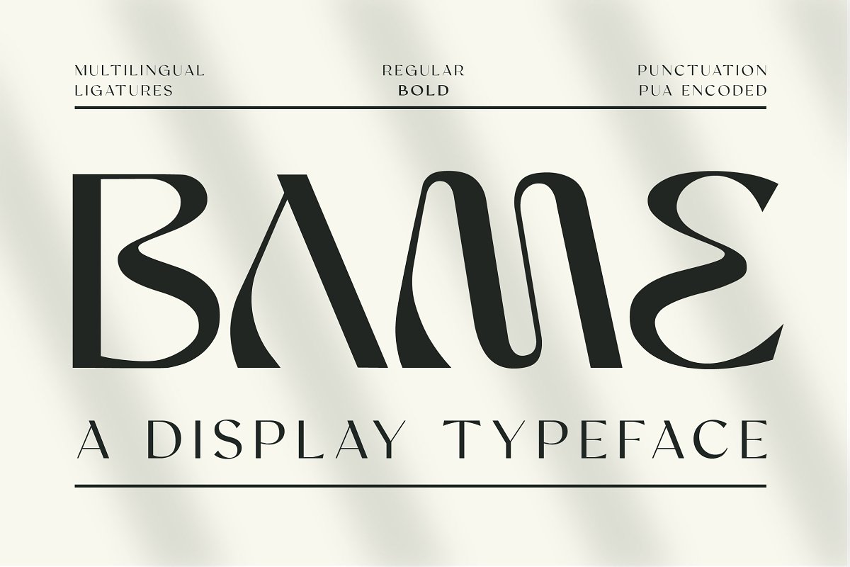 BAME Display Typeface Digital Font Download