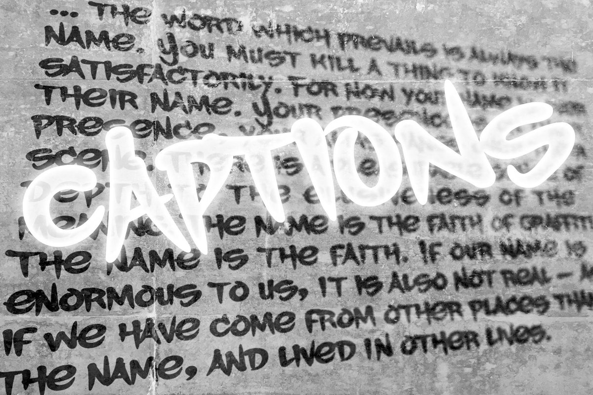 Captions Graffiti Font Family Digital Font Download