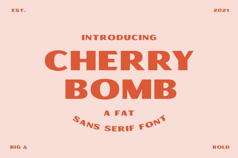 Cherry Bomb - Wide Sans Serif Digital Font Download