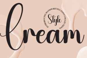 Cream Font Digital Font Download