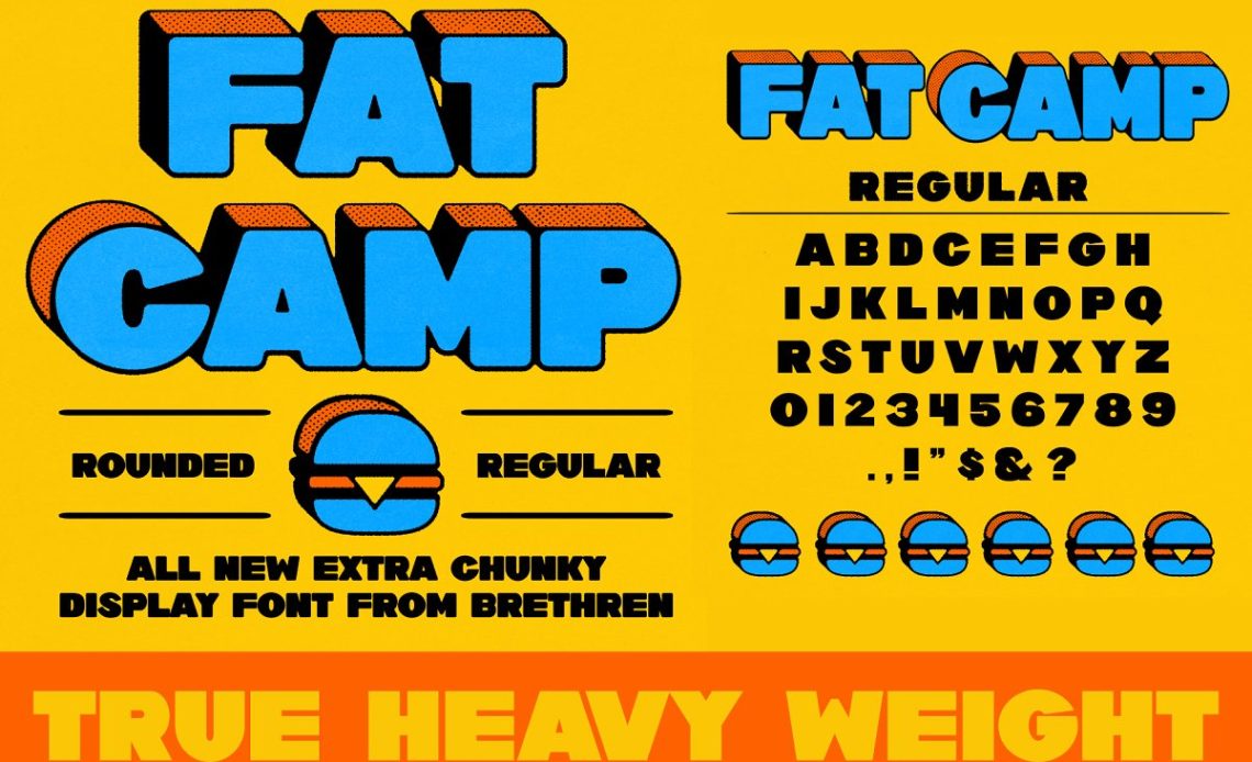 Fat Camp Display Font Digital Font Download