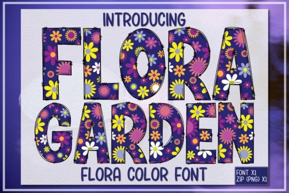 Flora Garden Font Digital Font Download