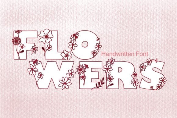 Flowers Font Digital Font Download