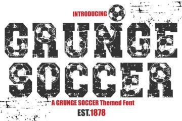 Grunge Soccer Font Digital Font Download