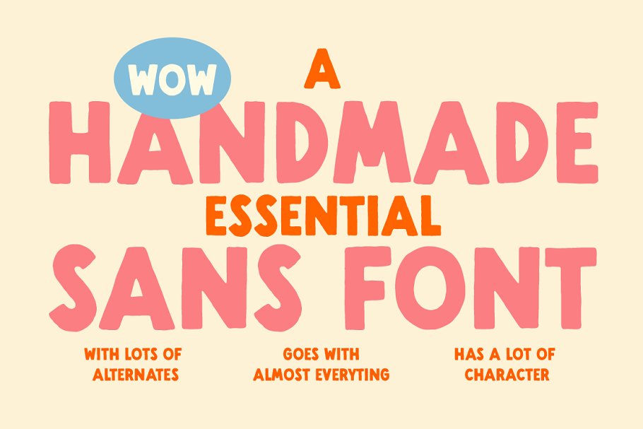 Handmade Sans! A Hand-lettered Font! Digital Font Download