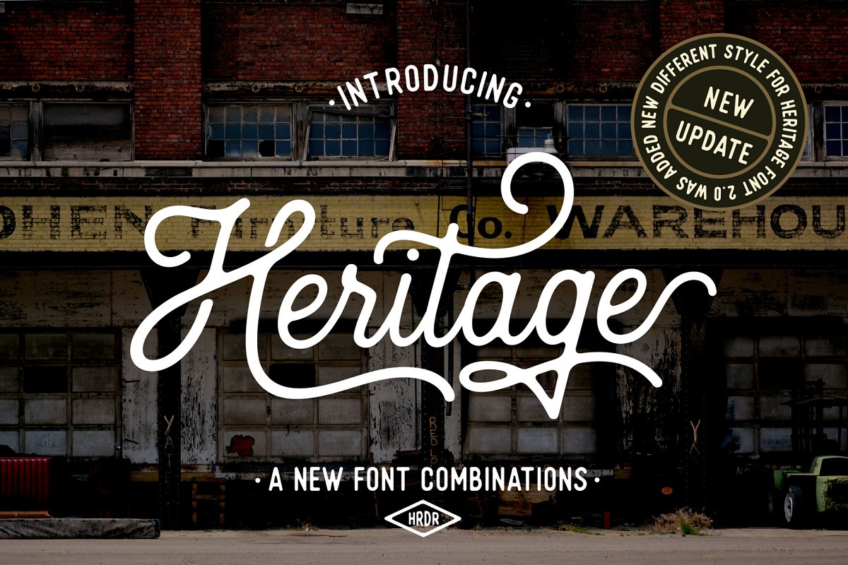 Heritage Font Combinations Digital Font Download