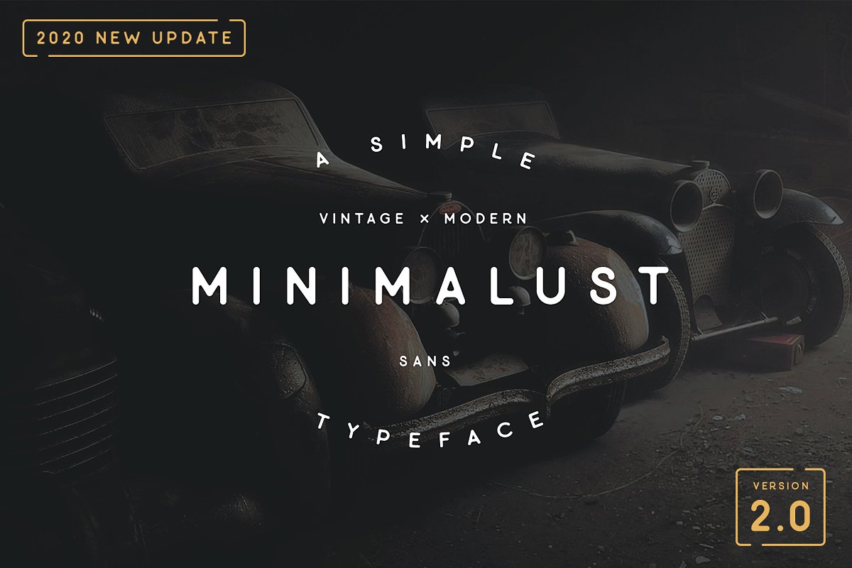 Minimalust Typeface - 2020 UPDATE Digital Font Download