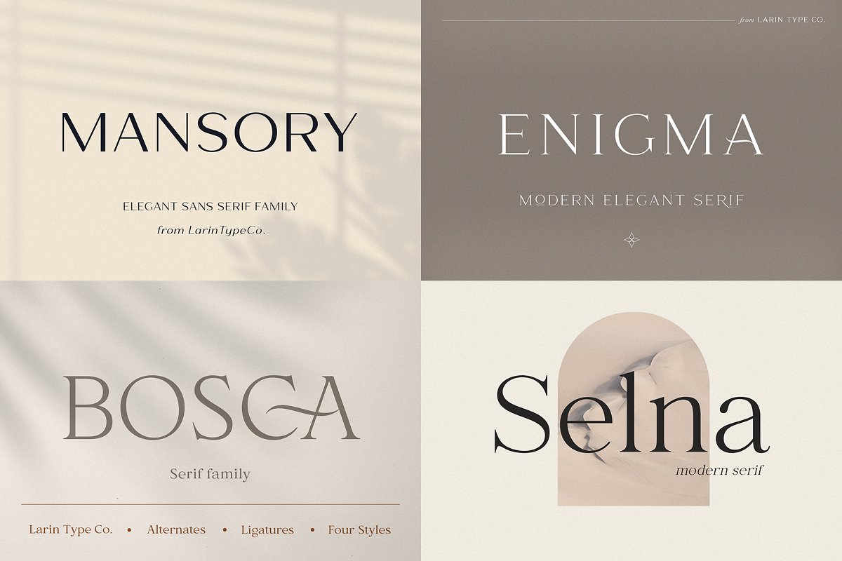 Modern Font Bundle Digital Font Download