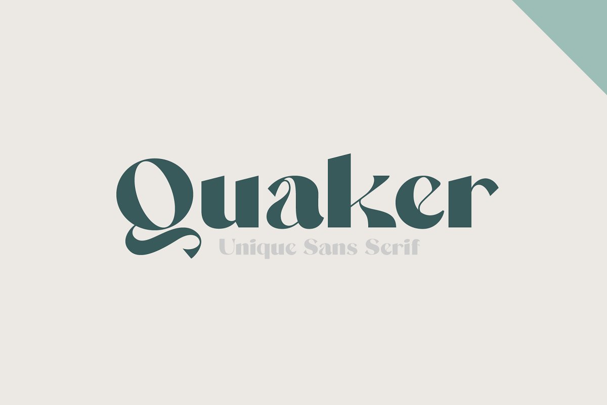 Quaker - Classic Modern Typeface Digital Font Download