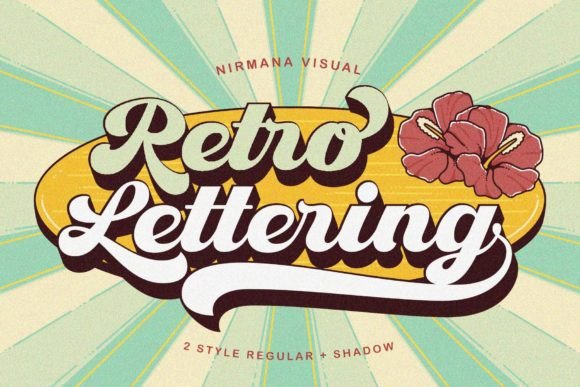 Retro Lettering Font Digital Font Download