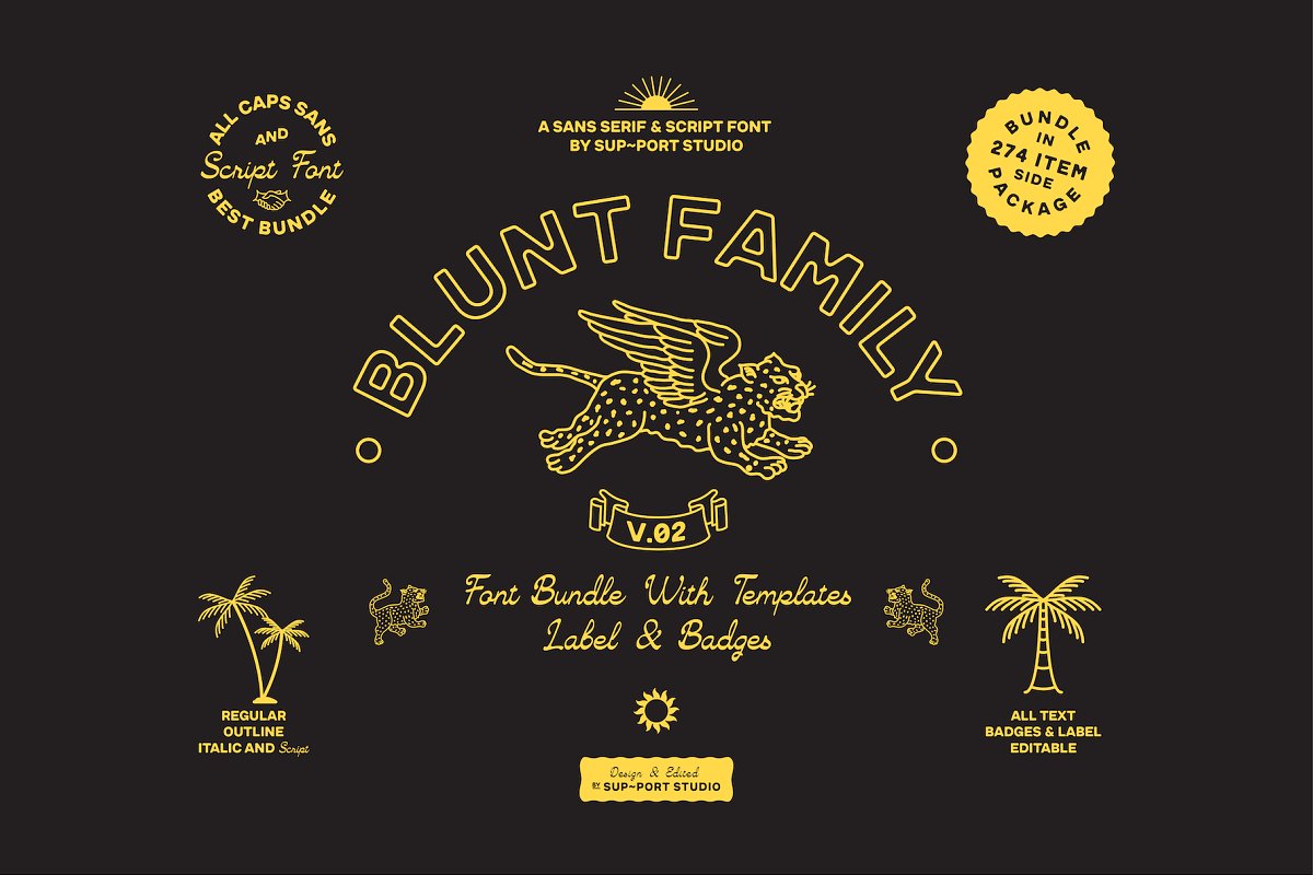 SP BLUNT BUNDLE PACK V02 Digital Font Download