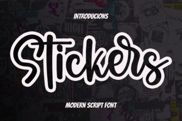 Stickers Font Digital Font Download