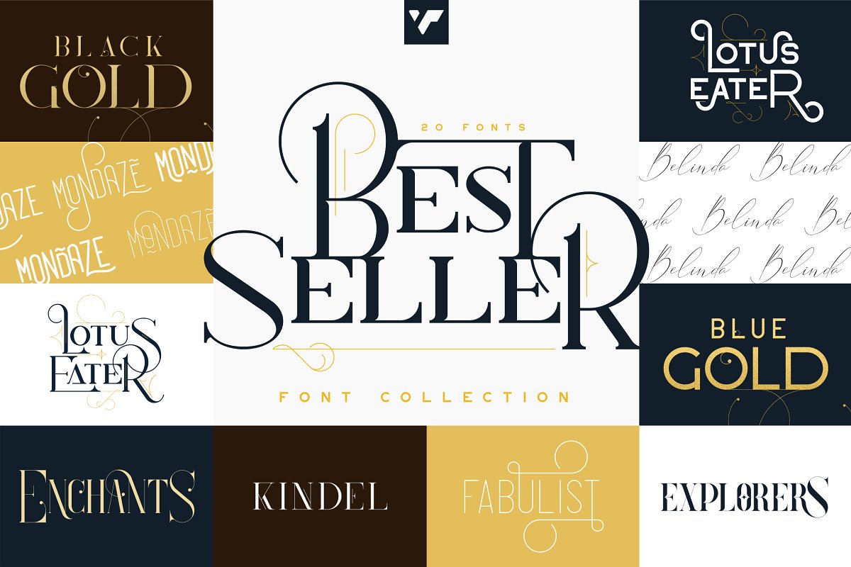 The Bestseller Font Collection Digital Font Download
