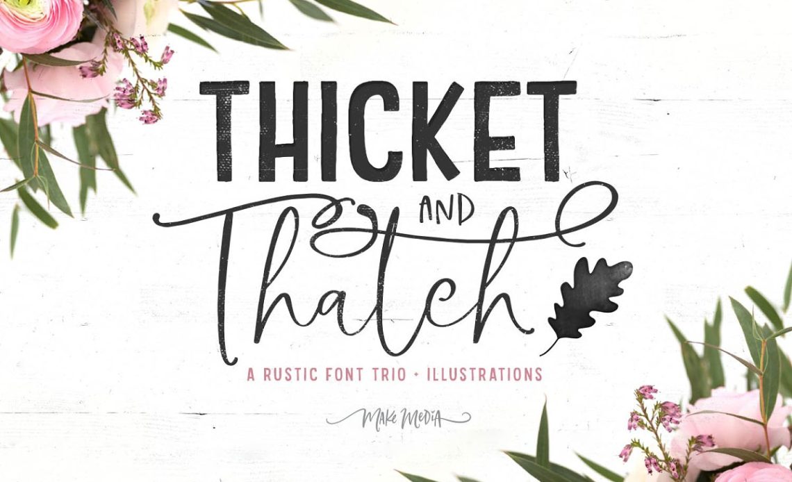 Thicket & Thatch | Rustic Kit Digital Font Download