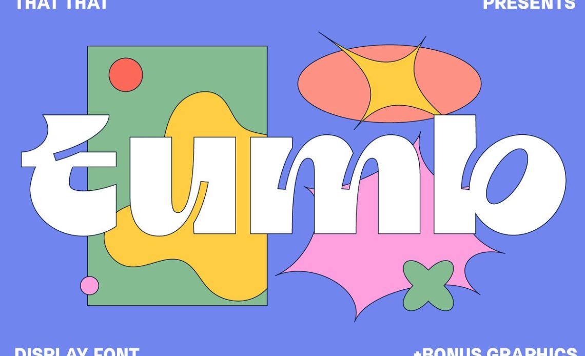 Tumb Quirky Display Font Digital Font Download