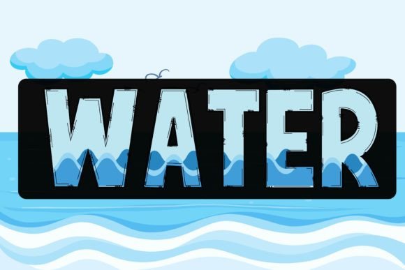 Water Font Digital Font Download