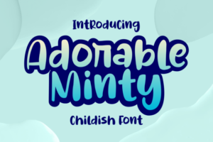 Adorable Minty Font Digital Font Download