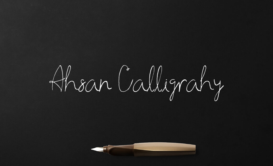 Ahsan Calligraphy Font Digital Font Download