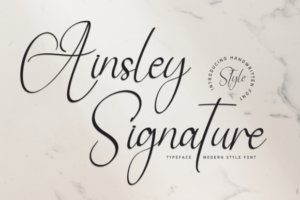 Ainsley Signature Font Digital Font Download