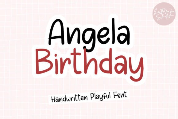 Angela Birthday Font Digital Font Download