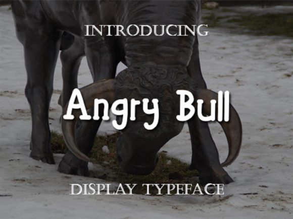 Angry Bull Font Digital Font Download