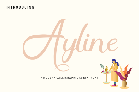 Ayline Font Digital Font Download