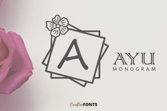 Ayu Monogram Font Digital Font Download