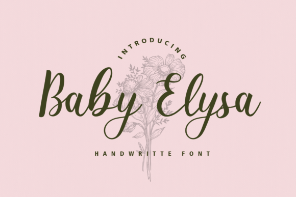 Baby Elysa Font Digital Font Download