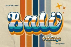 Bali Vintage Font Digital Font Download