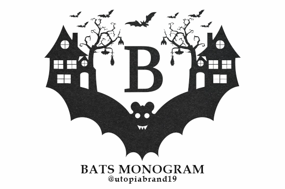 Bats Monogram Font Digital Font Download