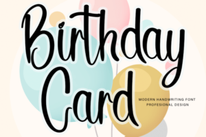 Birthday Card Font Digital Font Download