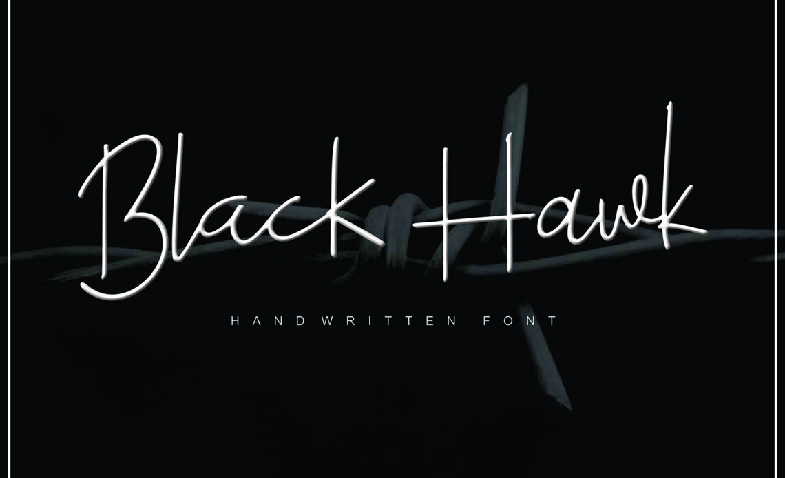 Black Hawk Font Digital Font Download