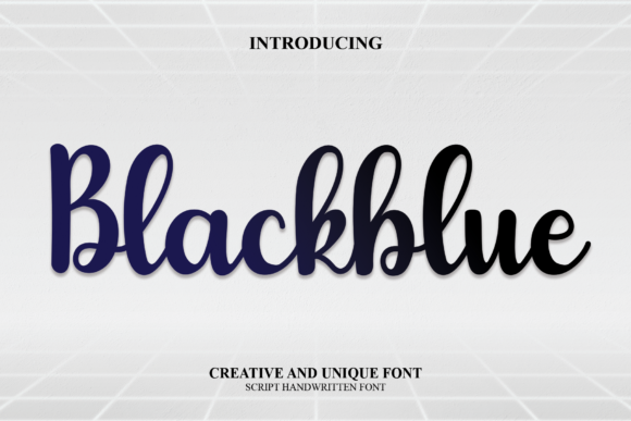 Blackblue Font Digital Font Download