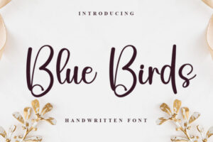 Blue Birds Font Digital Font Download