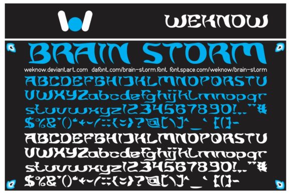 Brain Storm Font Digital Font Download
