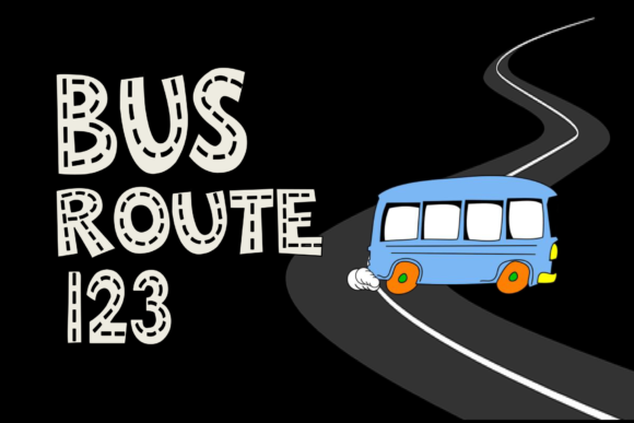 Bus Route 123 Font Digital Font Download