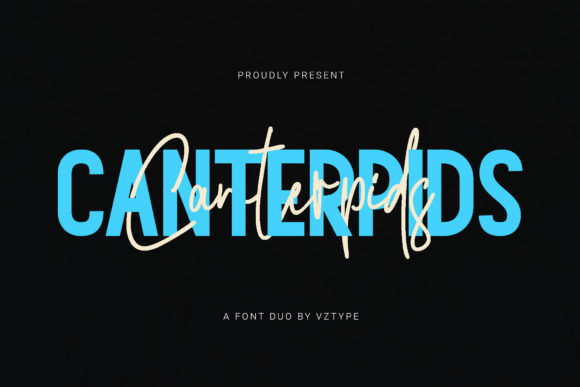 Canterpids Font Duo Font Digital Font Download