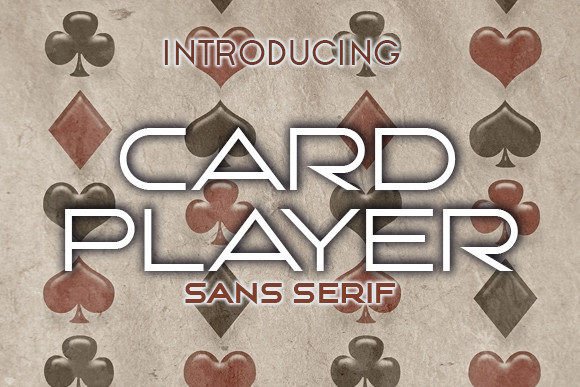 Card Player Font Digital Font Download