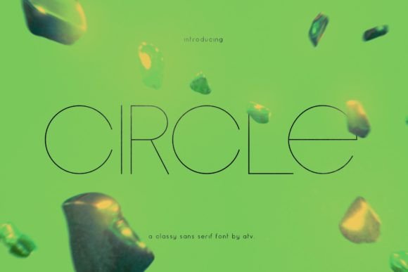 Circle Font Digital Font Download