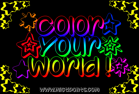 Color Your World Font Digital Font Download