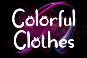 Colorful Clothes Font Digital Font Download