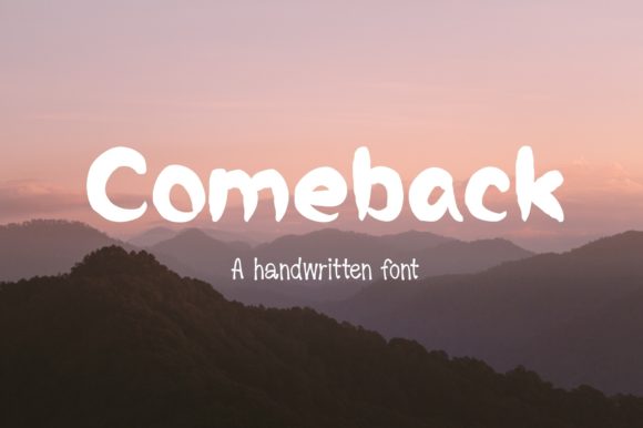 Comeback Font Digital Font Download
