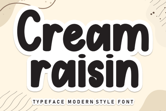 Cream Raisin Font Digital Font Download
