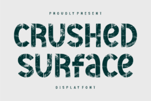 Crushed Surface Font Digital Font Download