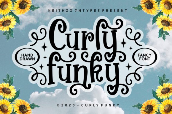 Curly Funky Font Digital Font Download