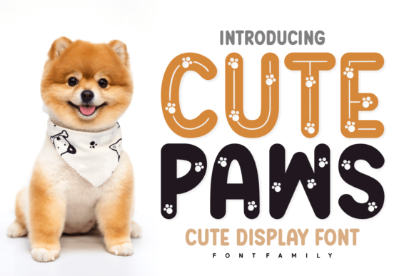 Cute Paws Font Digital Font Download