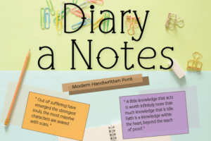Diary a Notes Font Digital Font Download