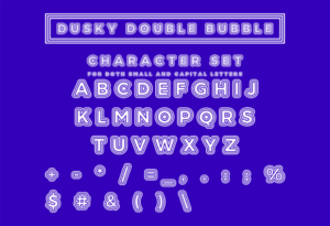 Dusky Double Bubble Font Digital Font Download