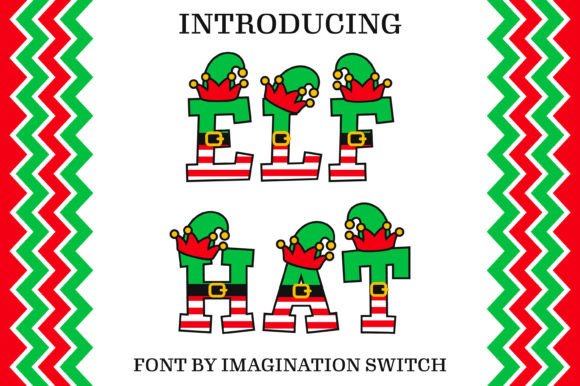 Elf Hat Font Digital Font Download